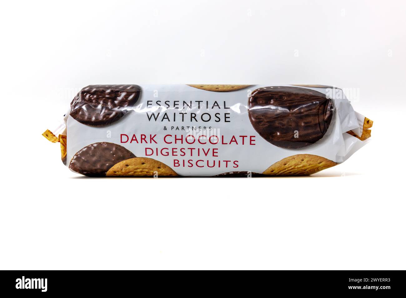 Essential Waitrose Dark Chocolate Digestive Biscuits Stock Photo - Alamy
