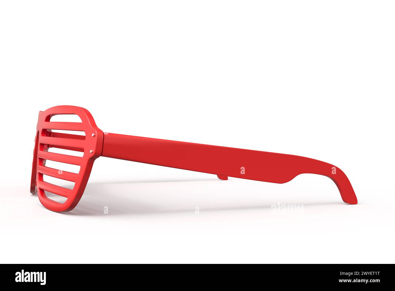 Red shutter shades on white background Stock Photo - Alamy