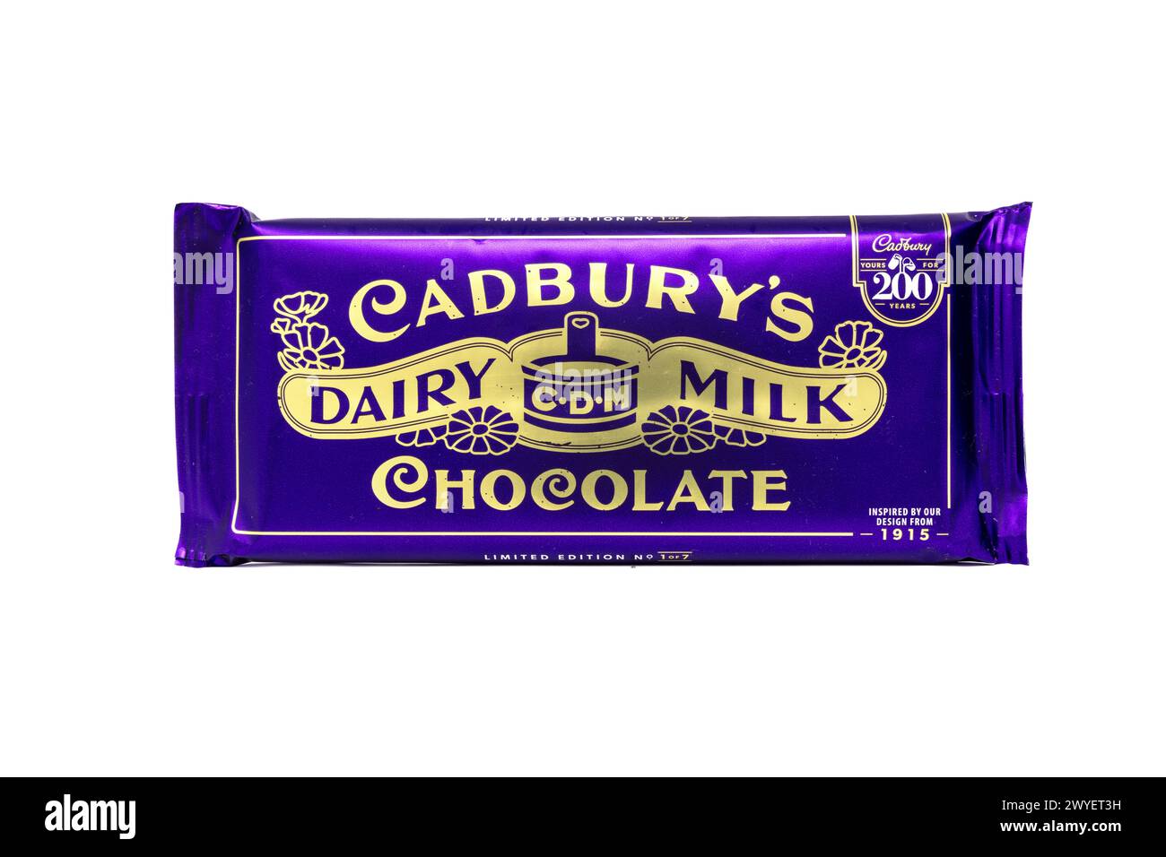 Cadbury Dairy Milk 1915 limited edition wrapper celebrating 200 years ...