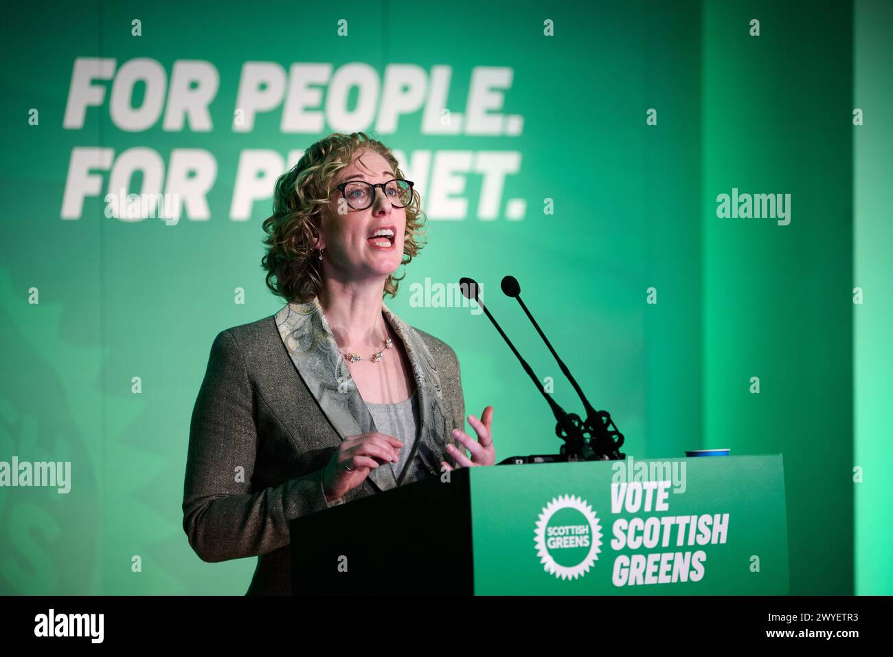 Edinburgh Scotland, UK 06 April 2024. Conference speech by Scottish ...