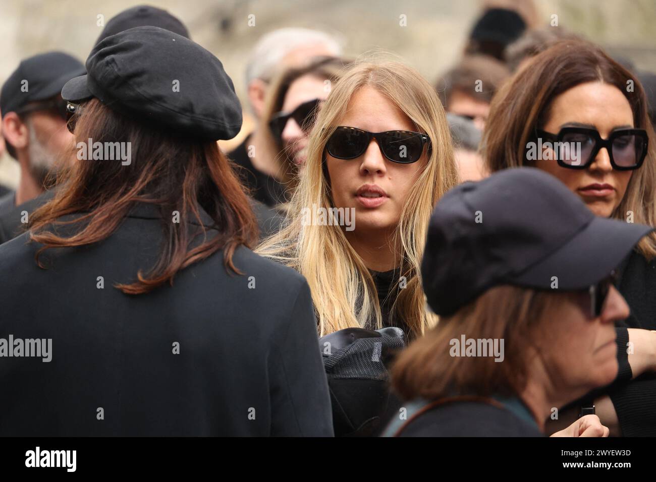 Paris, France. 06th Apr, 2024. Shanna Besson arriving to the funeral ...