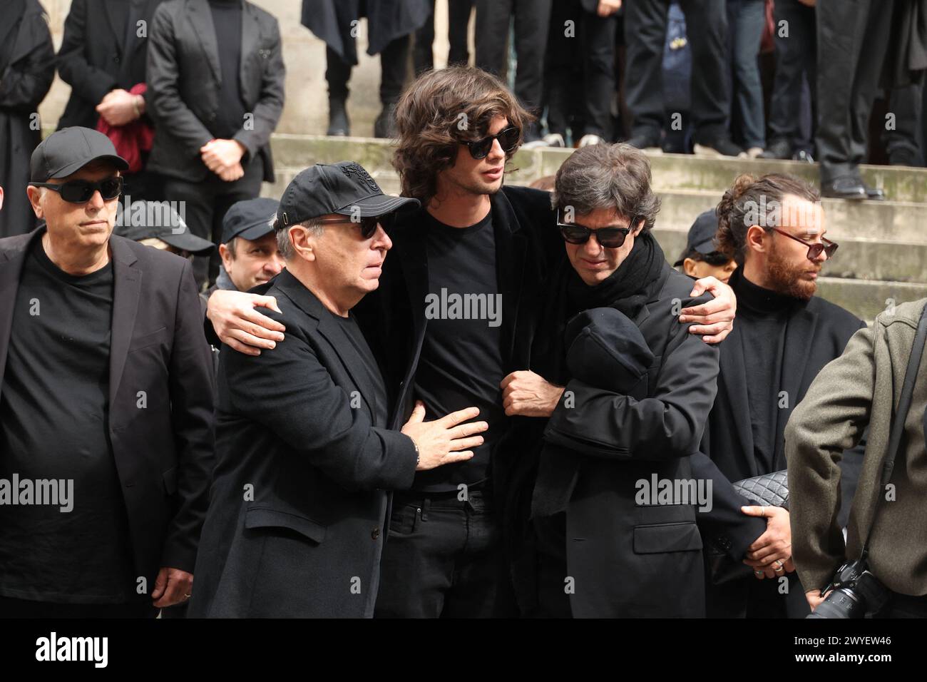 Diego Le Fur arriving to the funeral ceremony for French businessman ...