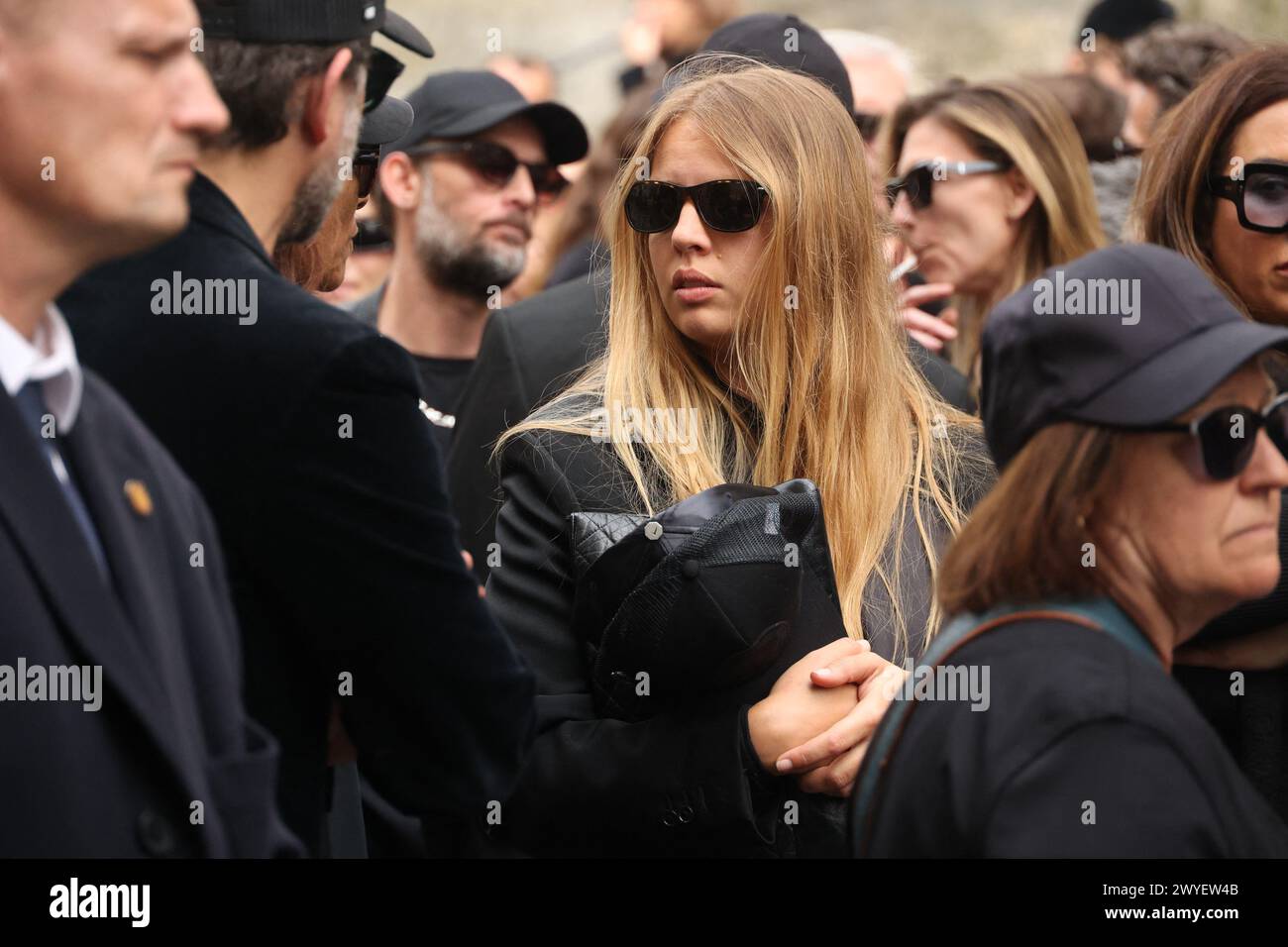 Paris, France. 06th Apr, 2024. Shanna Besson arriving to the funeral ...