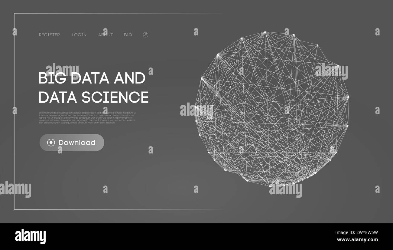 Big data and data science. Futuristic technology data visualisation ...