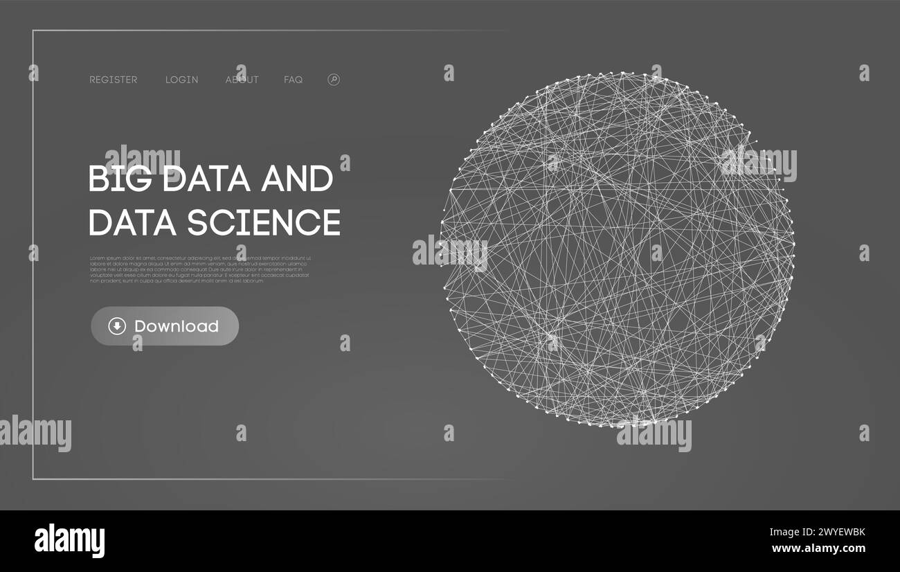 Big data and data science. Futuristic technology data visualisation ...