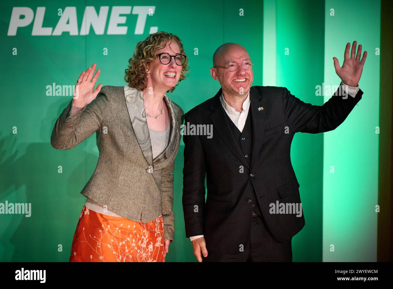 Edinburgh Scotland, UK 06 April 2024. Scottish Greens co-leaders ...