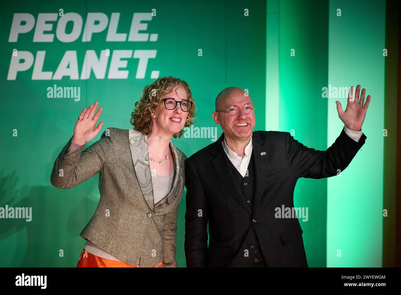 Edinburgh Scotland, UK 06 April 2024. Scottish Greens co-leaders ...