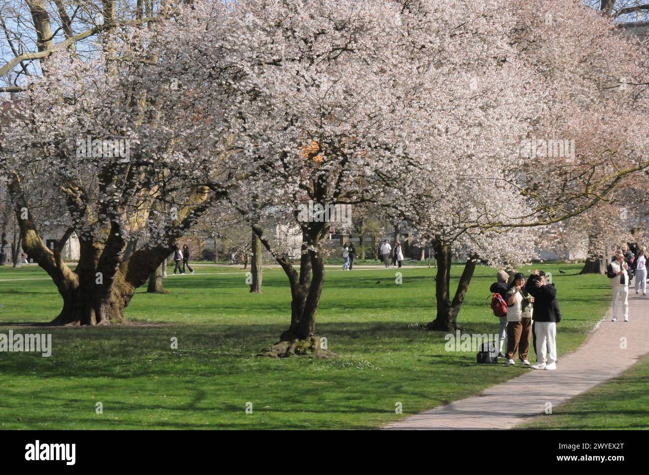 Copenhagen/ Denmark/06 April 2024/Visitors enjoy danish springs weather ...