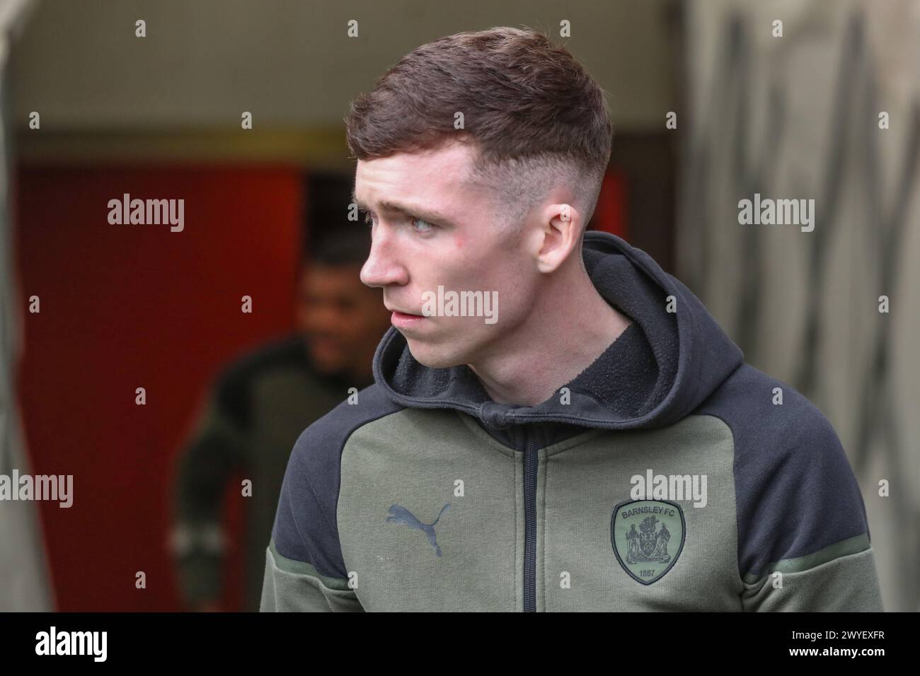 Conor Grant of Barnsley arrives during the Sky Bet League 1 match ...