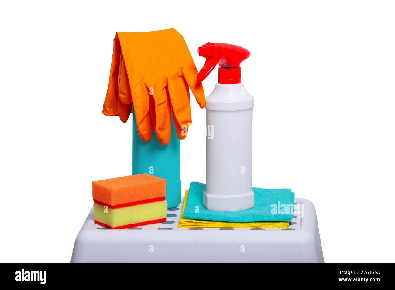 Accessories for cleaning from stains of poisonous bacteria mold closeup ...