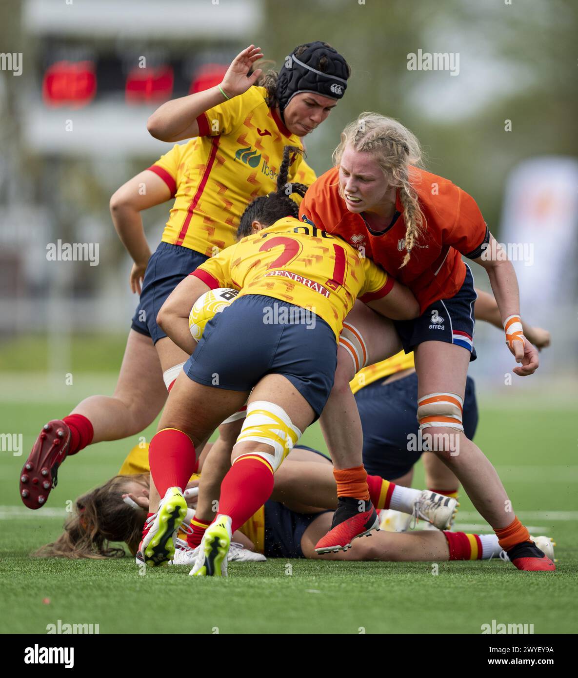AMSTERDAM - Rugby star Mariet Luijken of the Dutch team in action ...