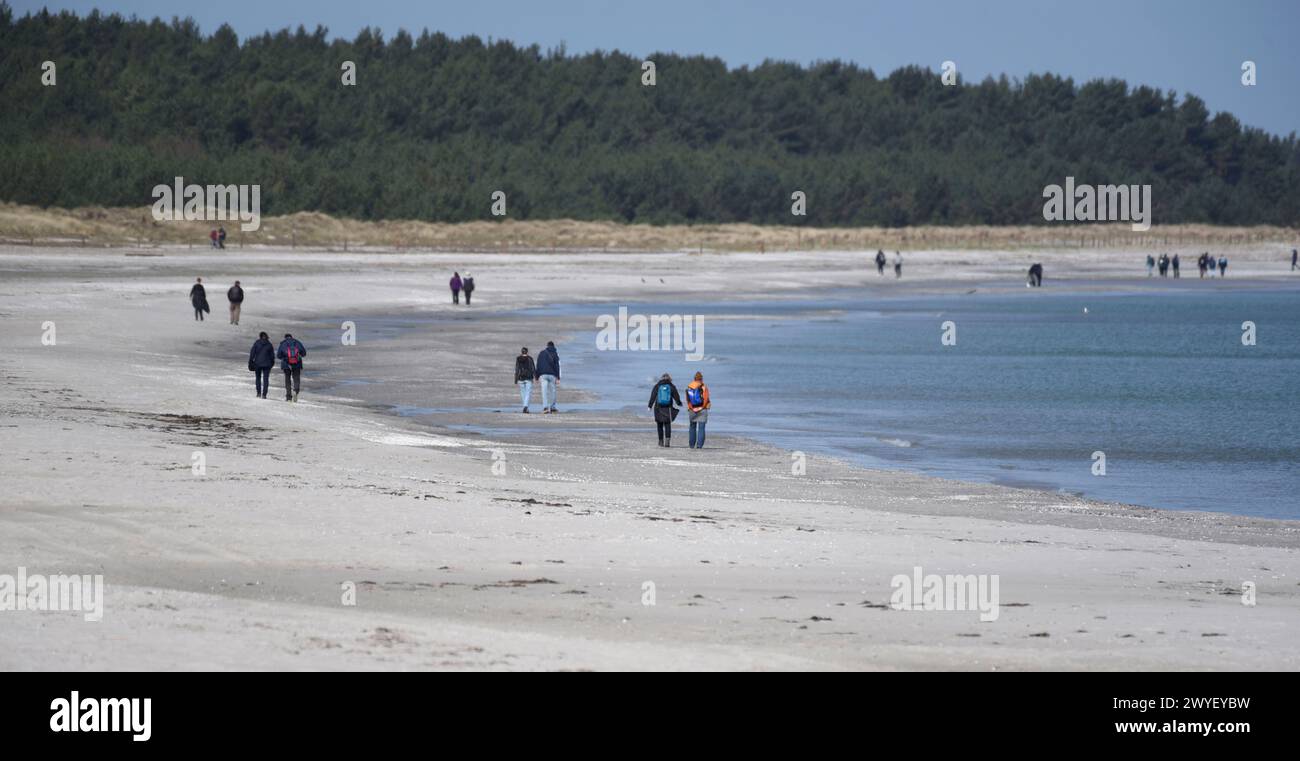 Prerow, Germany. 06th Apr, 2024. Many people take advantage of the ...