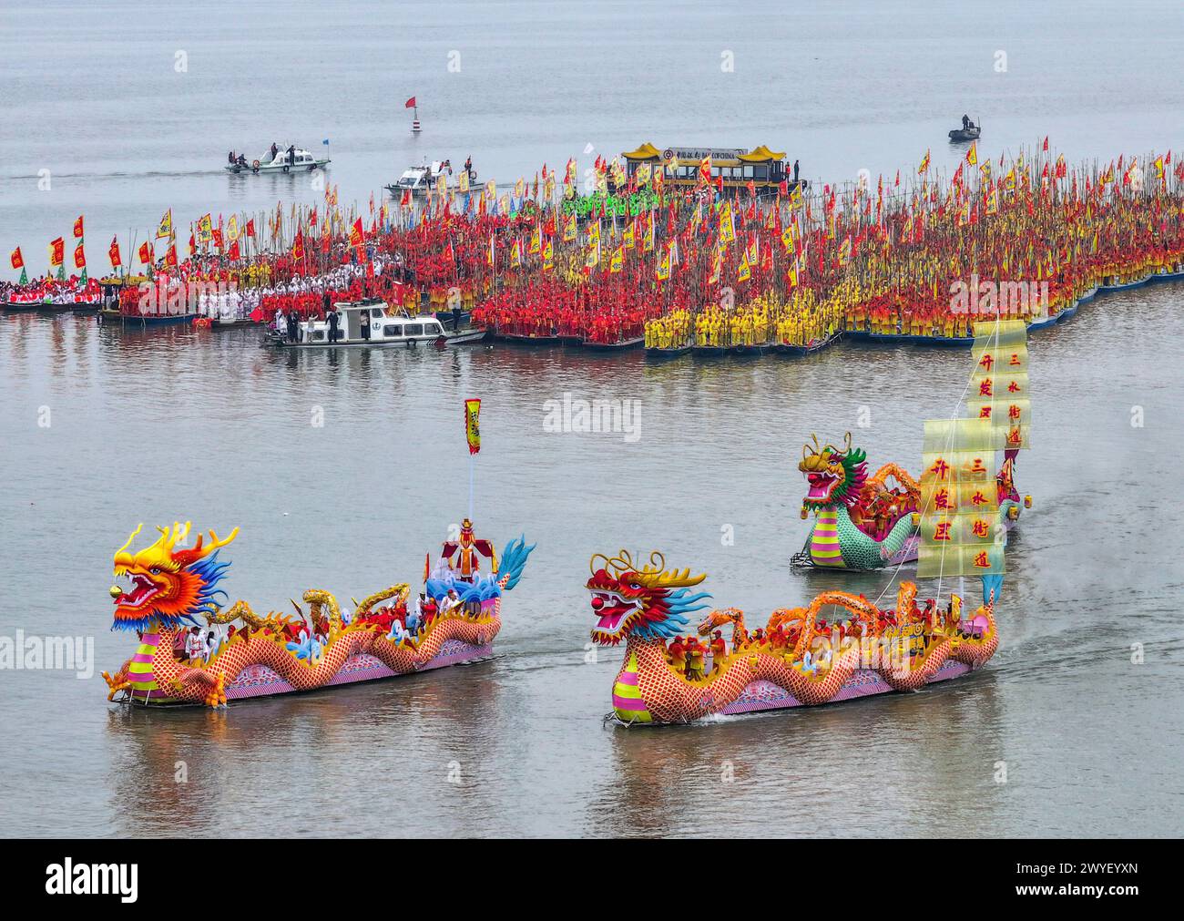 Taizhou. 6th Apr, 2024. An aerial drone photo taken on April 6, 2024 ...