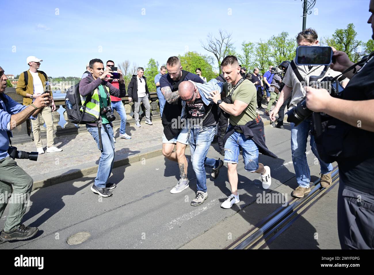 Prague, Czech Republic. 06th Apr, 2024. National march for life, staged ...