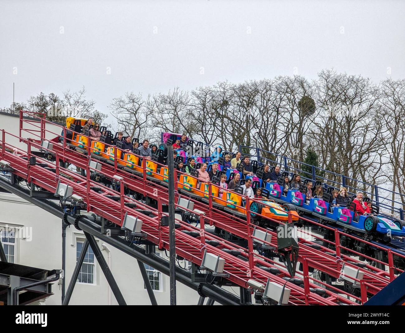 Windsor, UK. 6th Apr, 2024. The launch of a new dueling rollercoaster ...