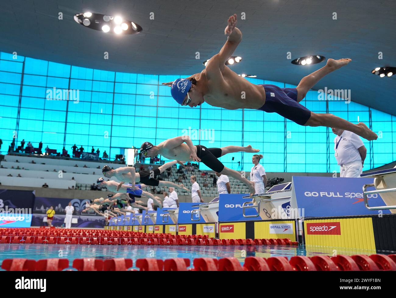 Jason Mahmutoglu in action during the Men's 50m Freestyle Heats on day ...