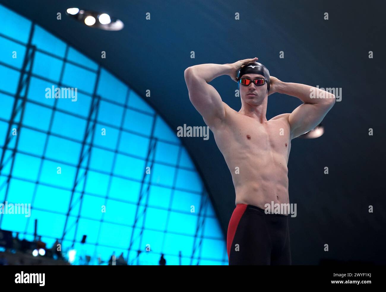 Benjamin Proud prepares to race in the Men's 50m Freestyle Heats on day ...