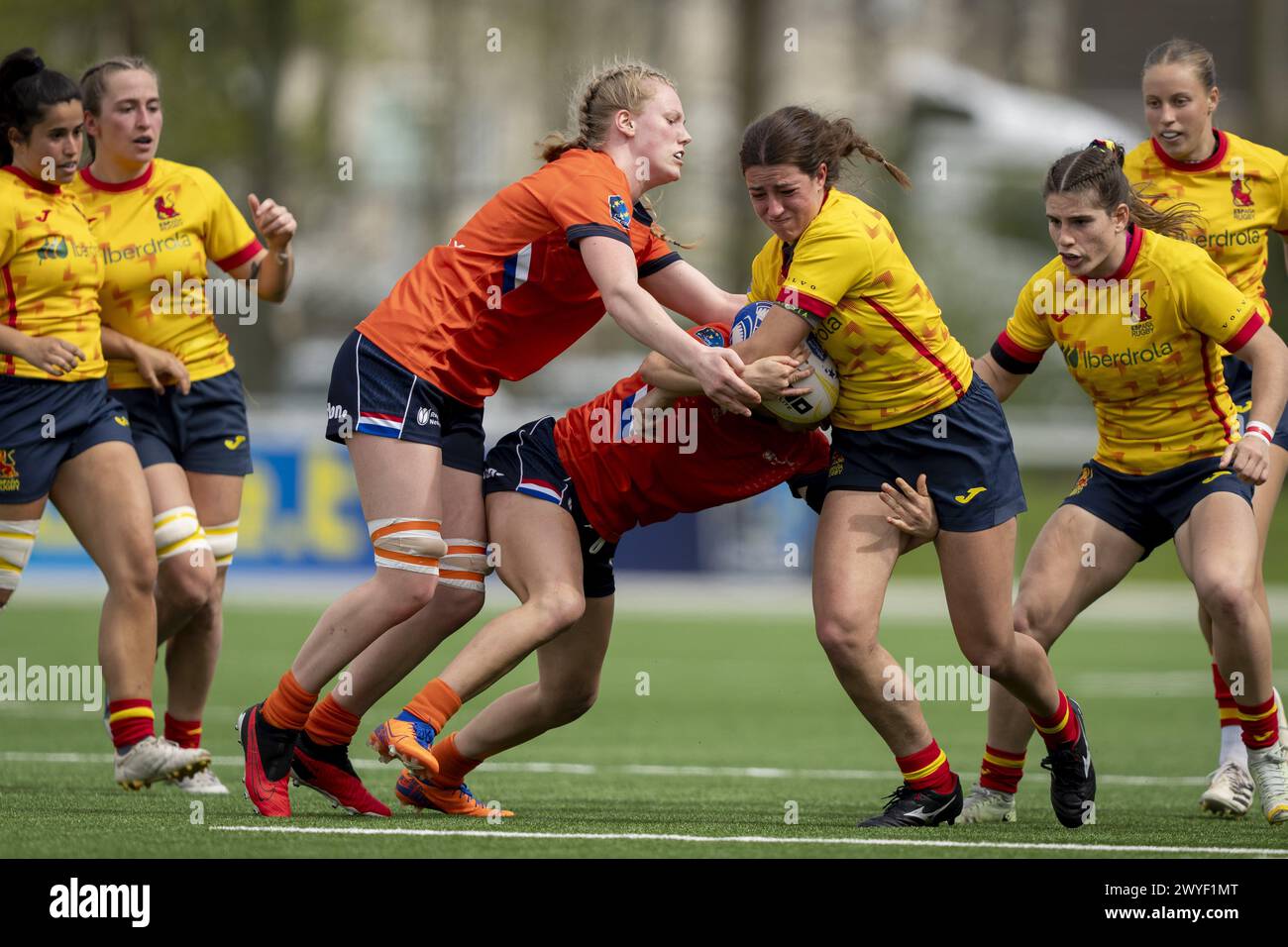 AMSTERDAM - Rugby star Mariet Luijken of the Dutch team in action ...