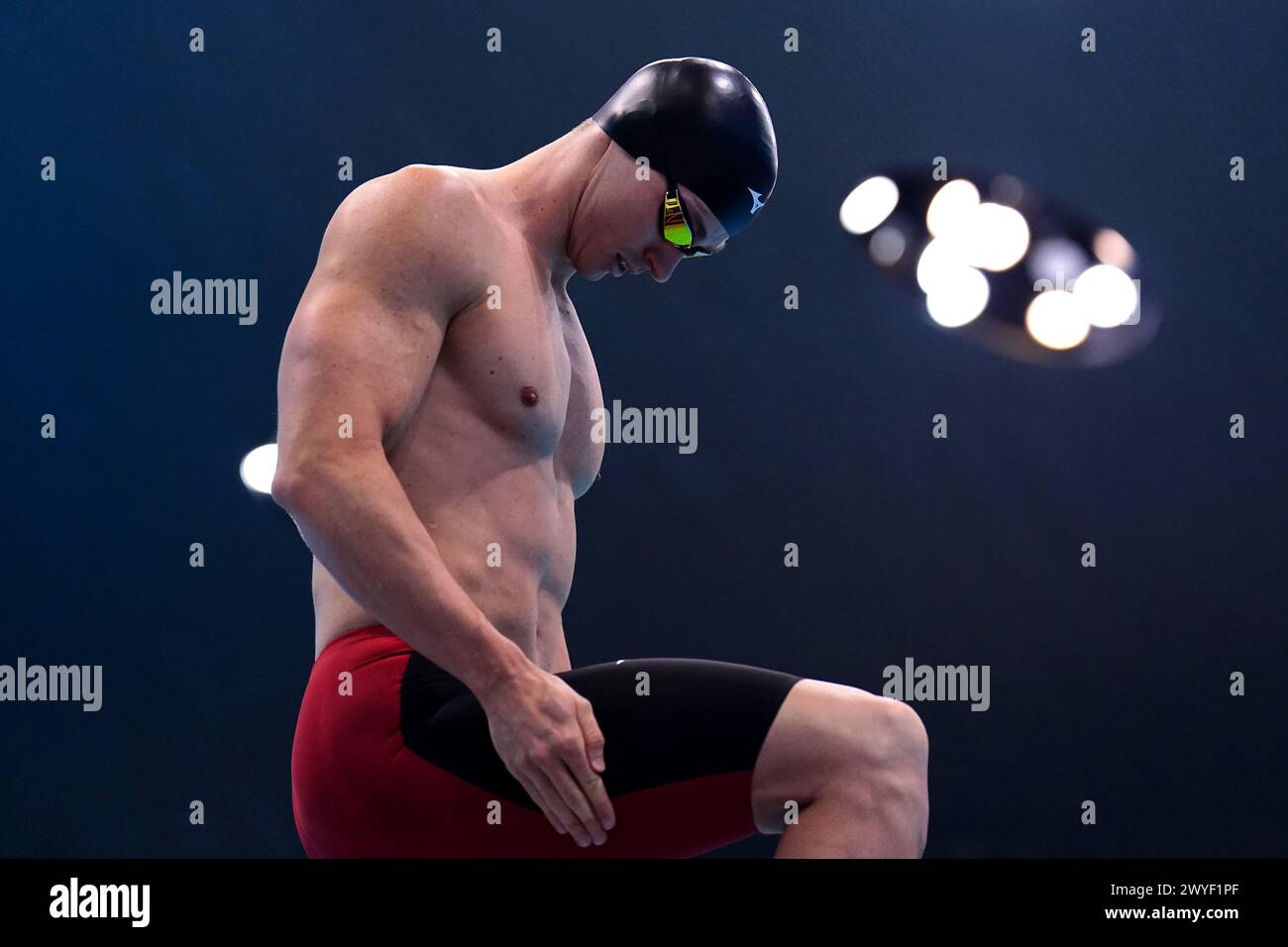 Benjamin Proud prepares to race in the Men's 50m Freestyle Heats on day ...