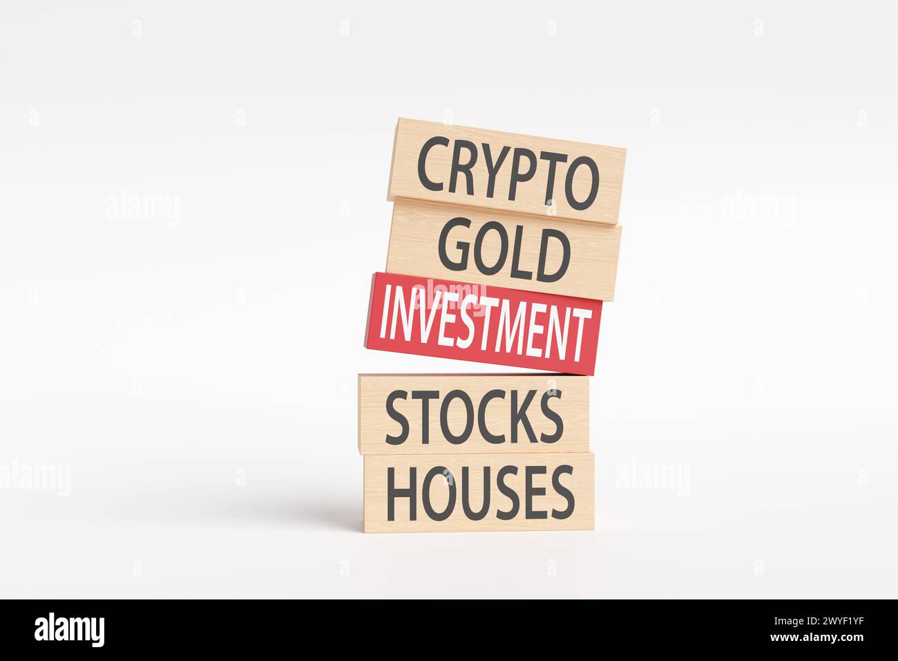 Stack of rectangular wooden blocks showing different categories of ...