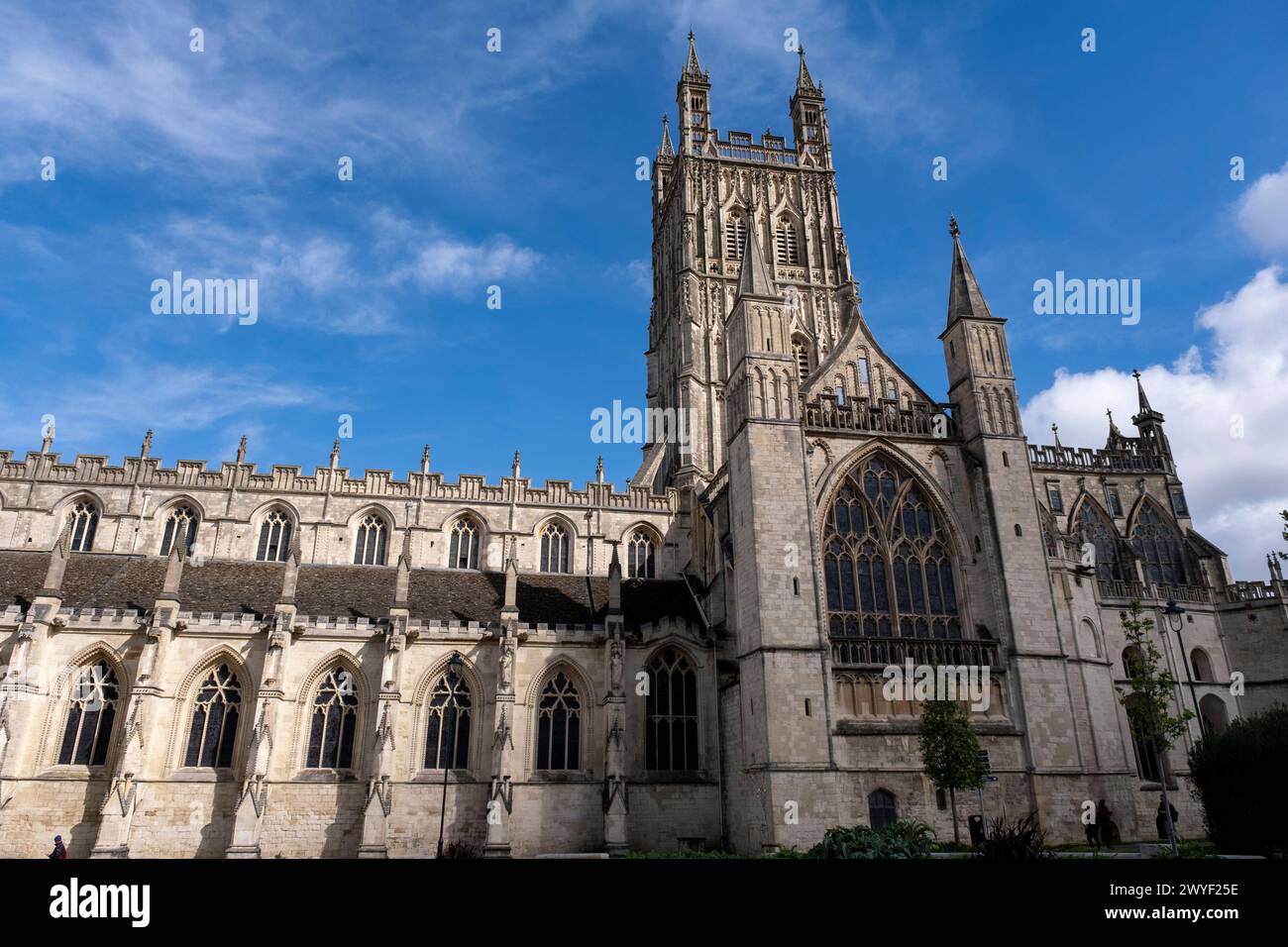 Exterior of Gloucester Cathedral on 2nd April 2024 in Gloucester ...