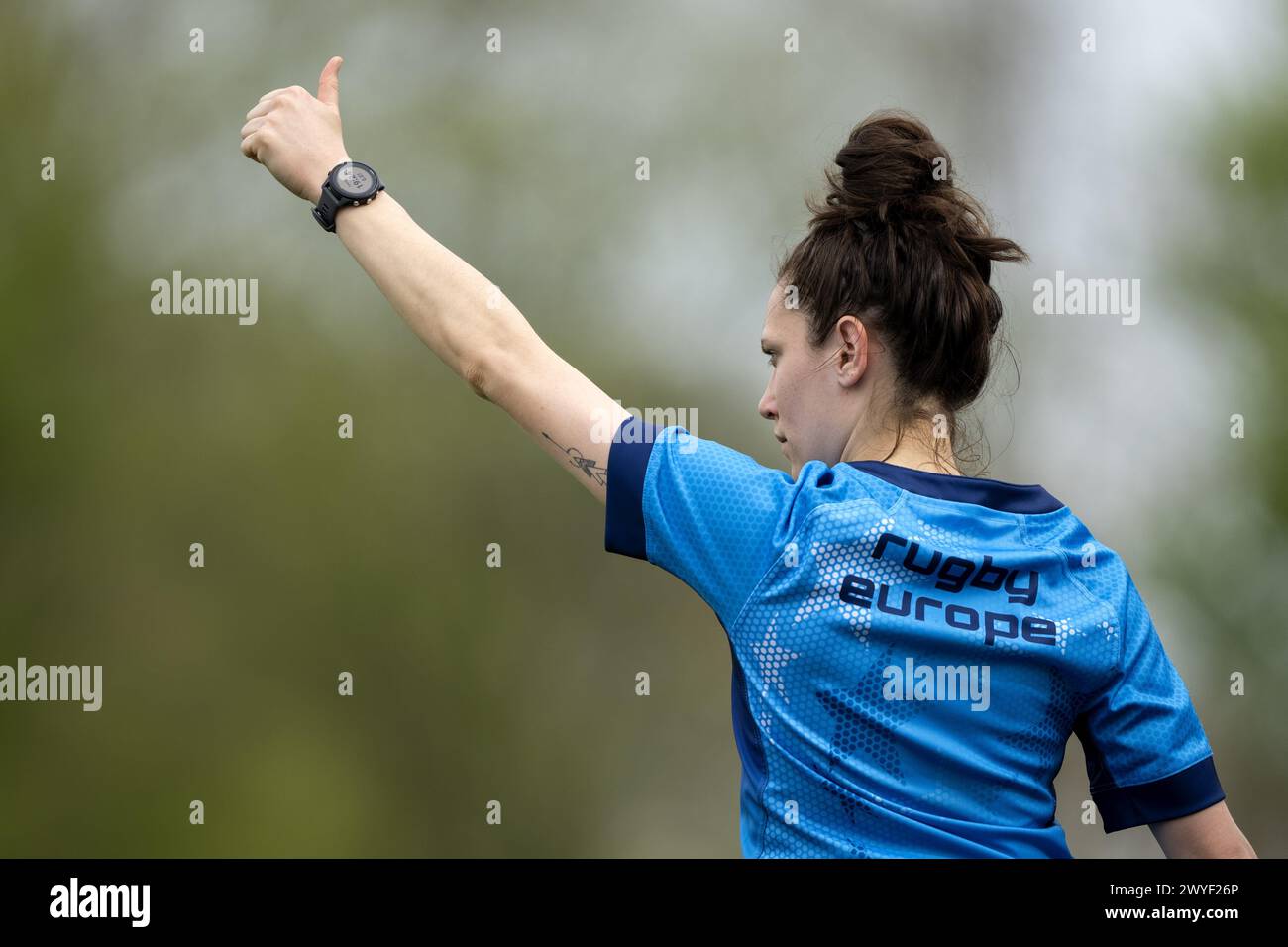AMSTERDAM - Linesman during the Rugby Europe Championship 2024. The ...