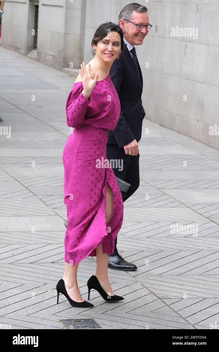 Isabel Díaz Ayuso during the wedding of Jose Luis Martinez-Almeida with ...