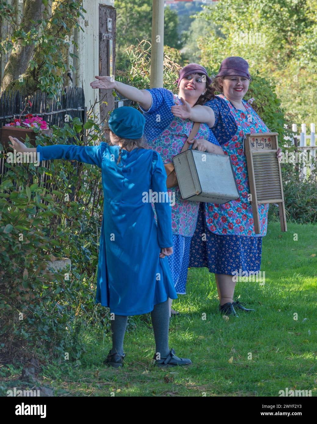 Pashy Pops singers at Dunster Railway Station, Dunster, Somerset ...