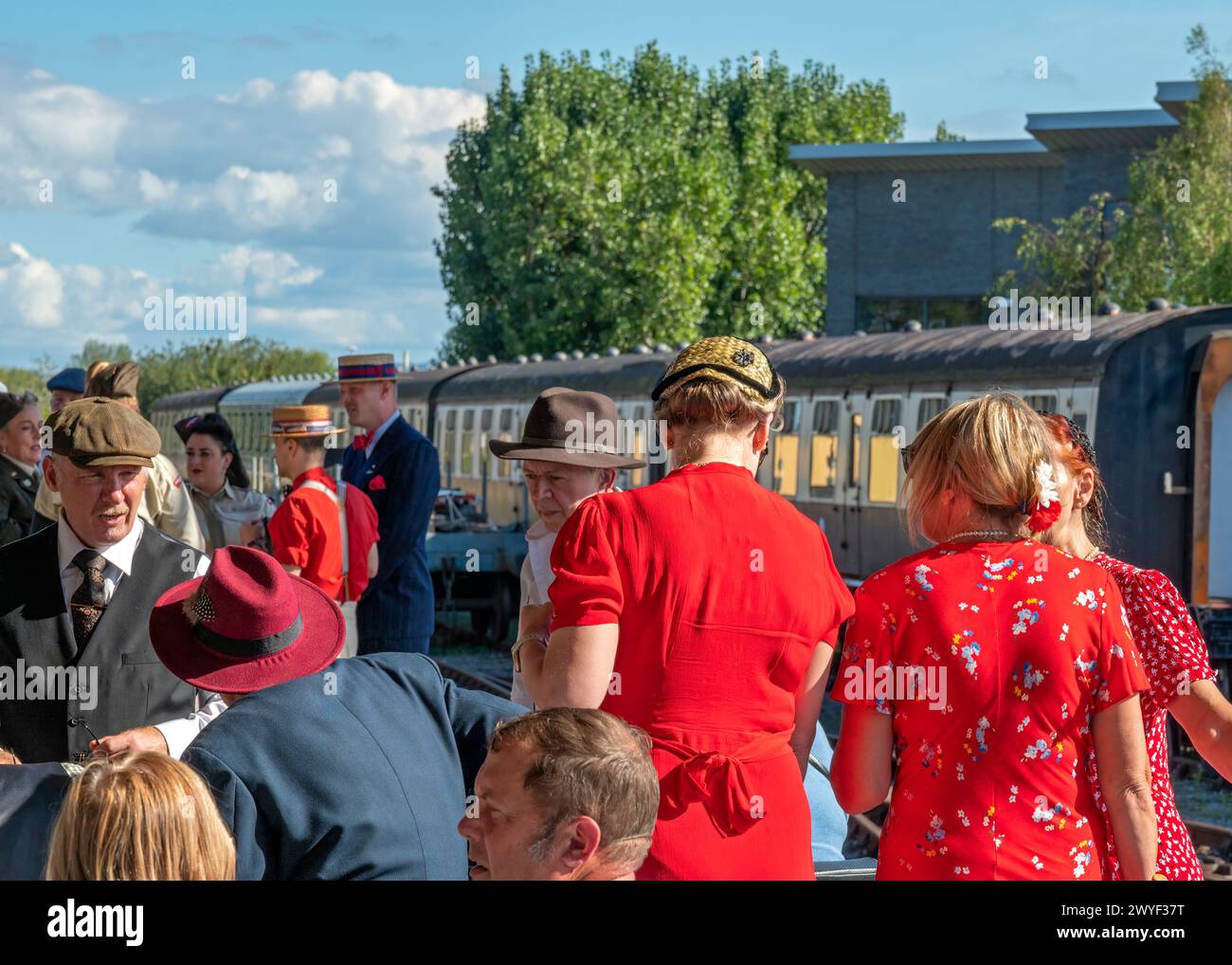 Entertainment on the platform at Minehead Railway Station, Minehead ...