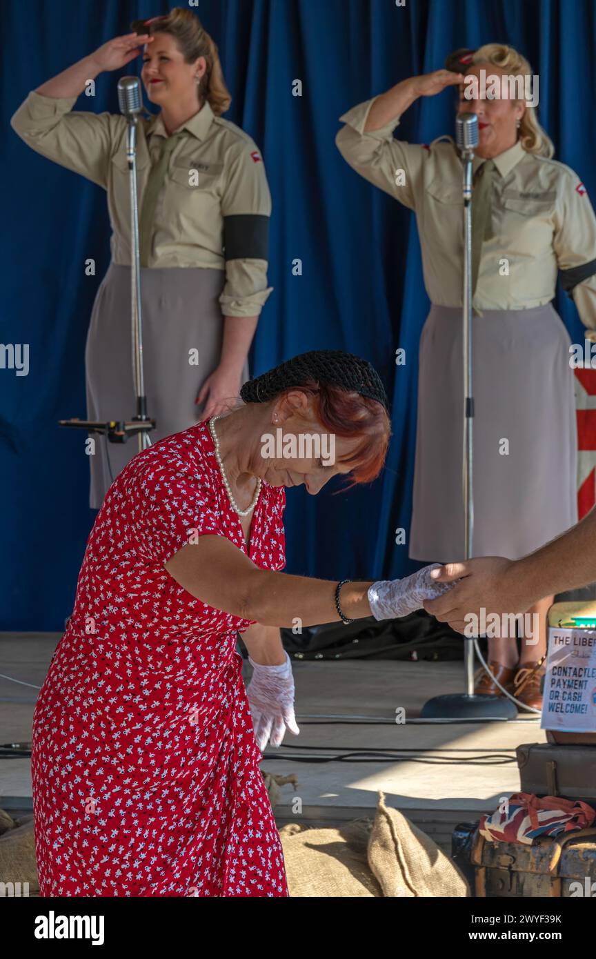Entertainment on the platform at Minehead Railway Station, Minehead ...