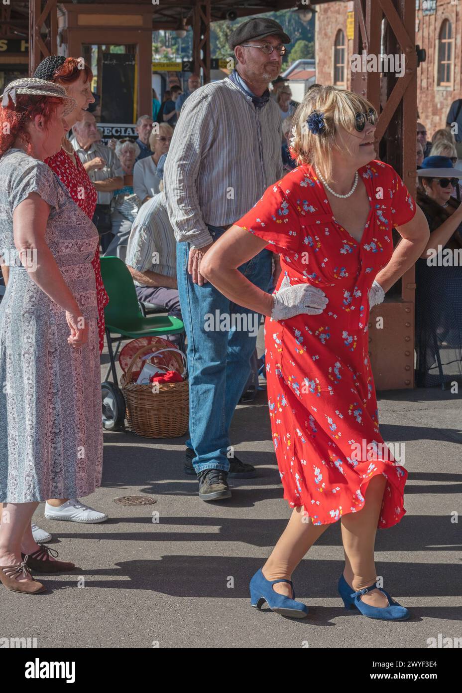 Entertainment on the platform at Minehead Railway Station, Minehead ...