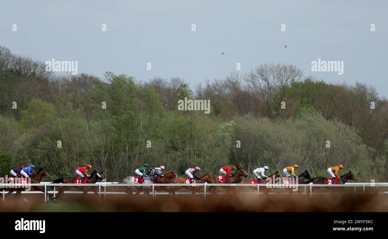 Cemhaan (third right) ridden by jockey Neil Callan on their way to ...