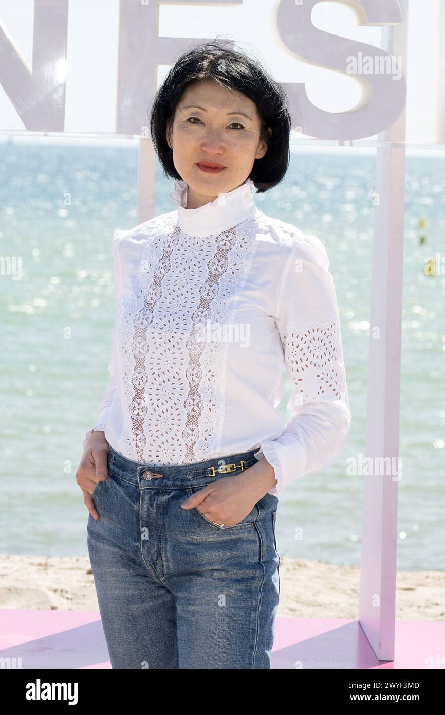 Cannes, France. 06th Apr, 2024. President of Canneseries, Fleur Pellerin poses during the 7th ...