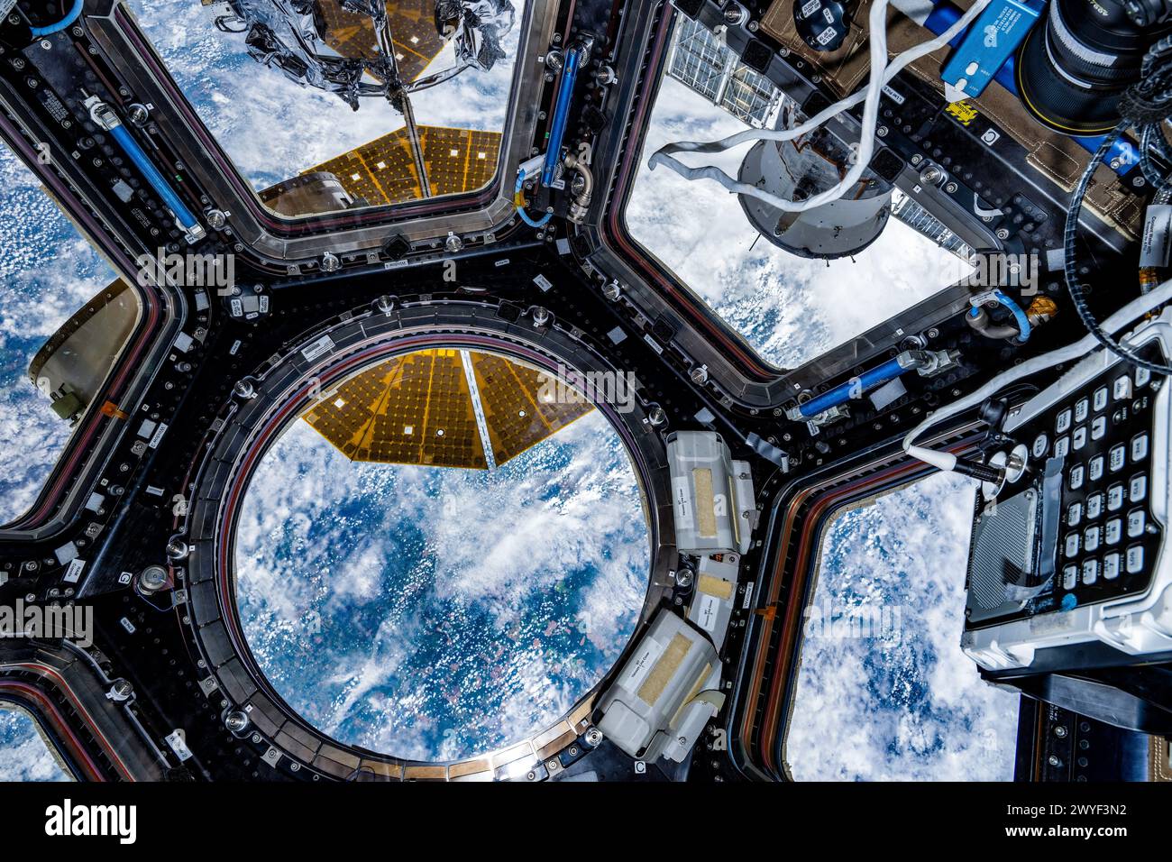 Scenics of Planet Earth viewed from the cupola of the ISS. Digital ...