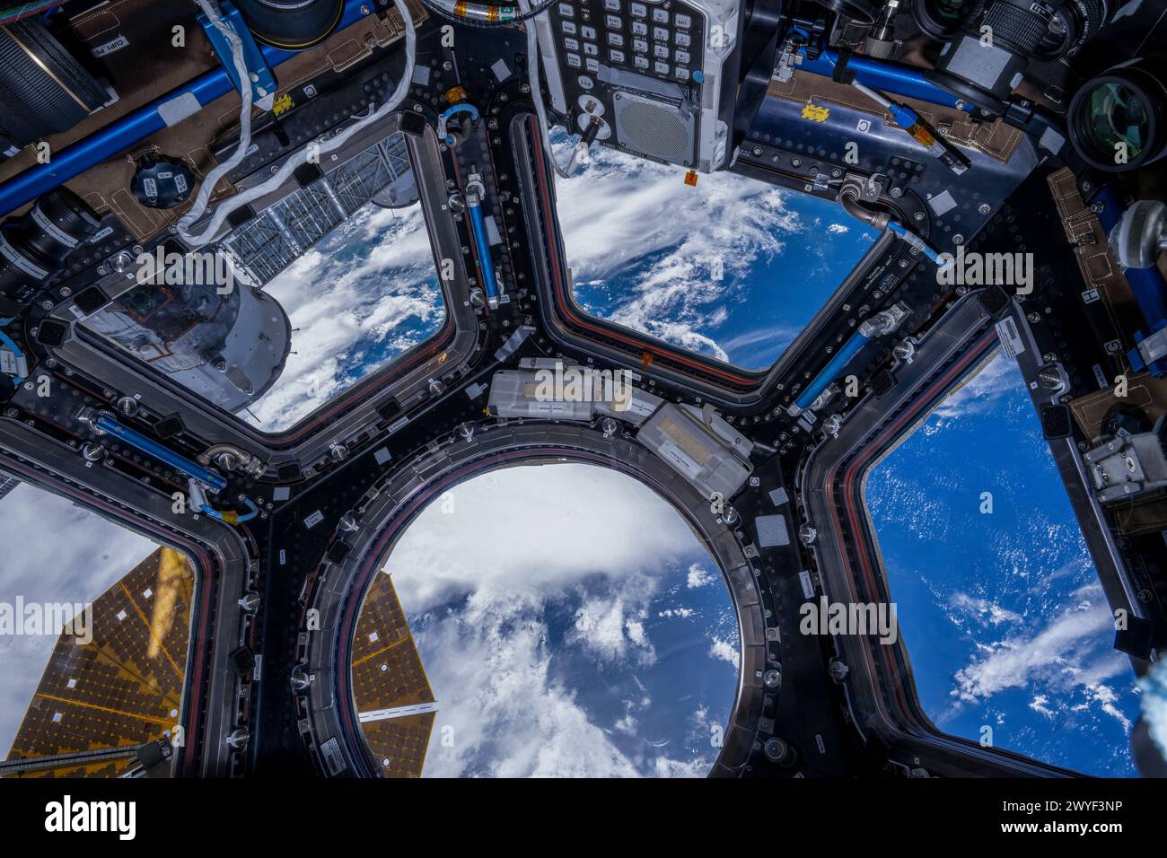 Scenics of Planet Earth viewed from the cupola of the ISS. Digital ...