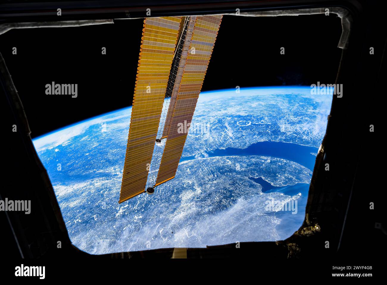 Space observations of Planet Earth. Digital enhancement of an image ...