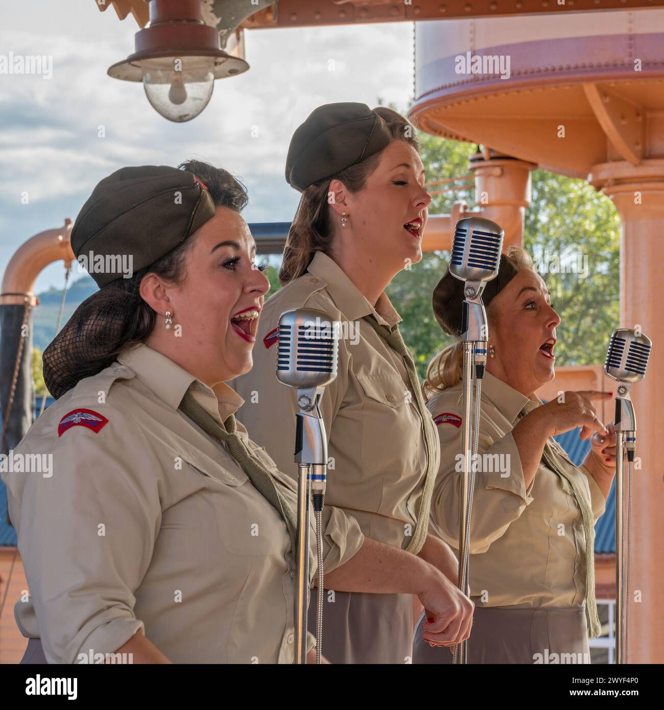 Entertainment on the platform at Minehead Railway Station, Minehead ...