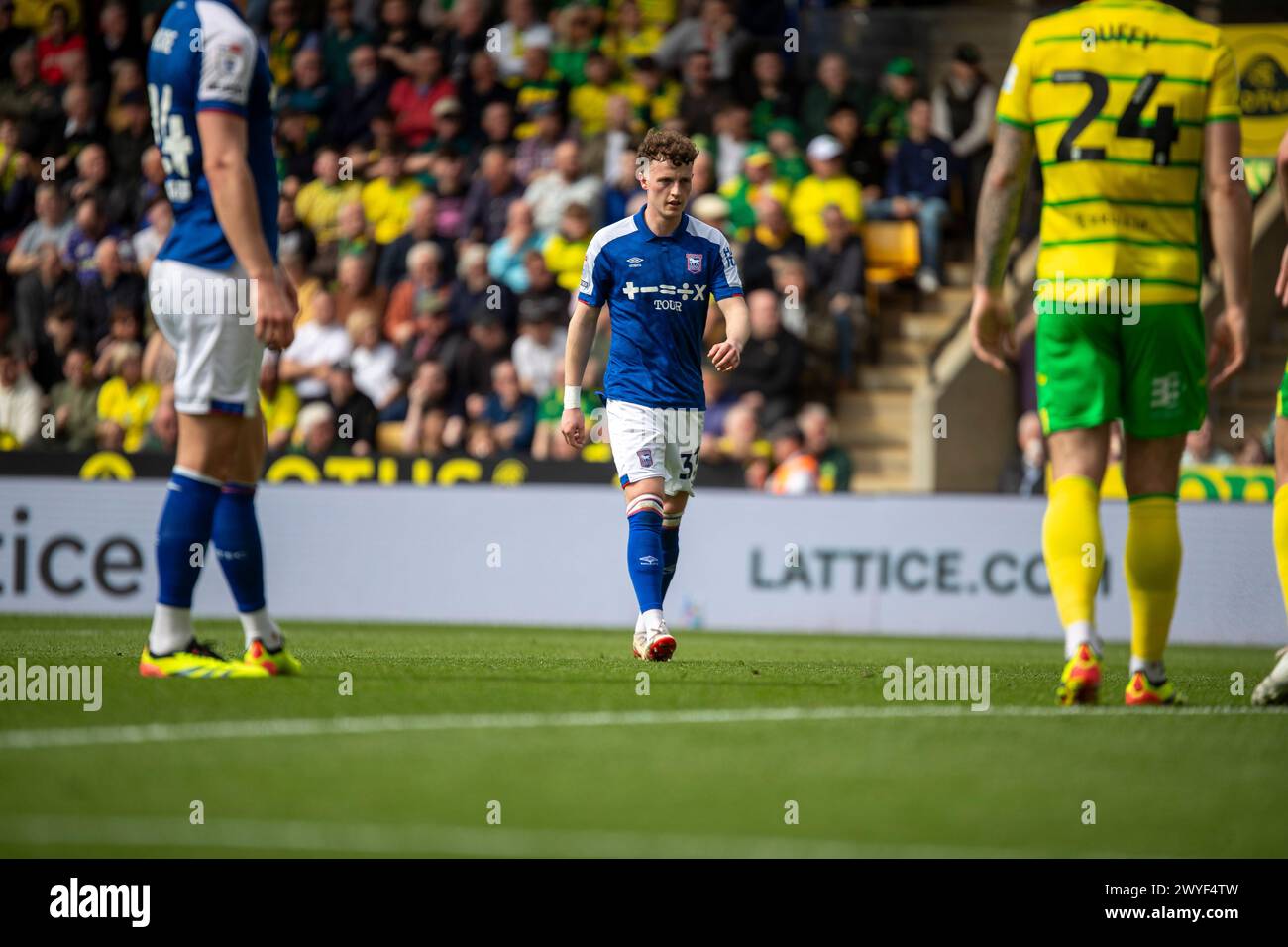 Nathan Broadhead of Ipswich Town during the Sky Bet Championship match ...