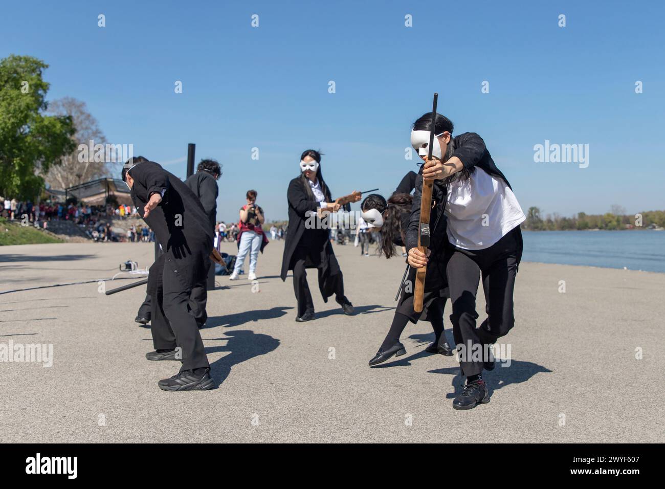 Zemun, Serbia, March 23, 2024: A performance of South Korean troupe ...
