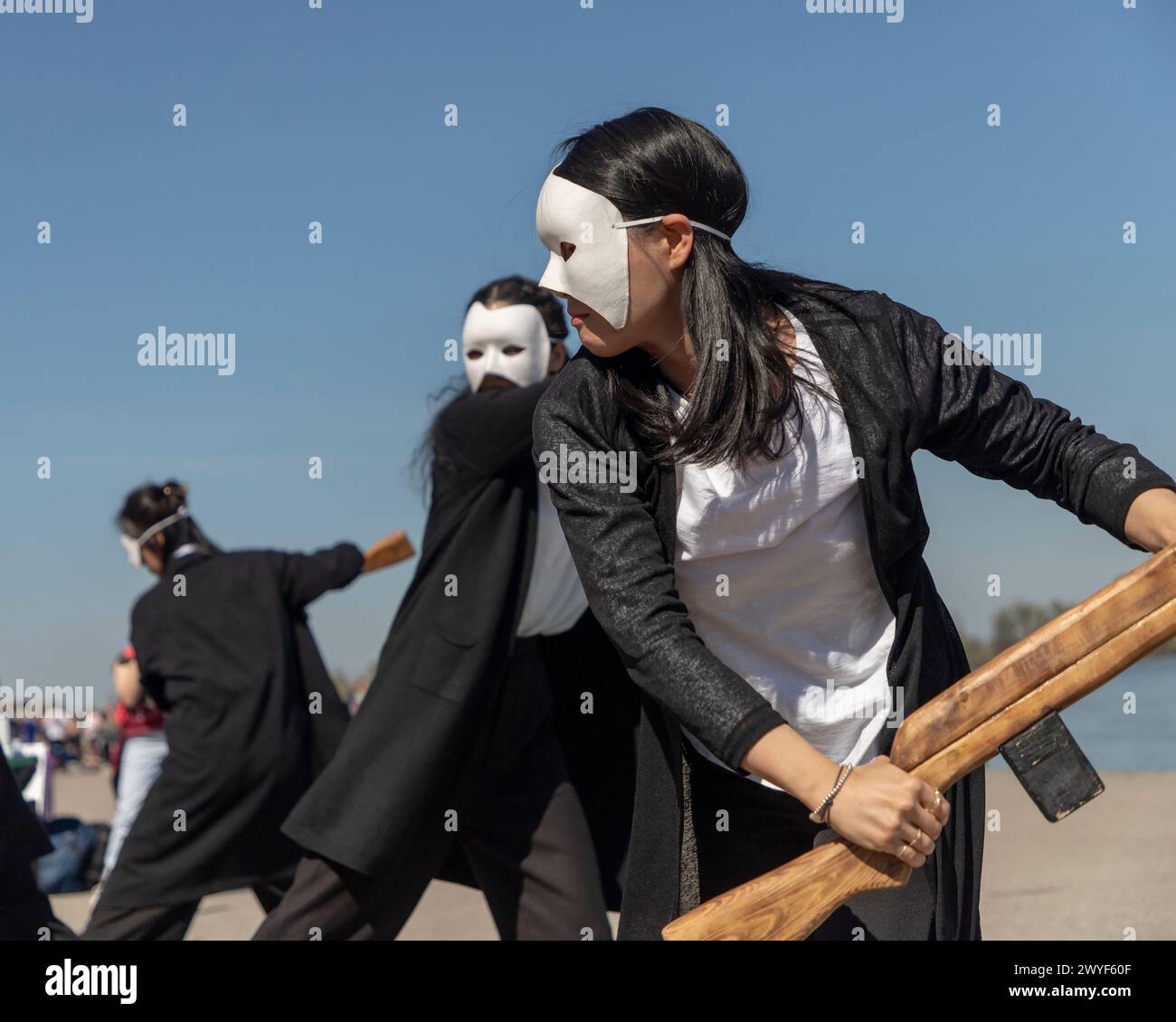 Zemun, Serbia, March 23, 2024: A performance of South Korean troupe ...