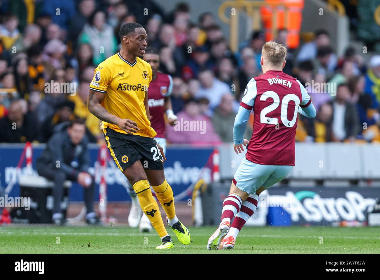 Wolverhampton, UK. 06th Apr, 2024. Wolves' Toti during the Premier ...