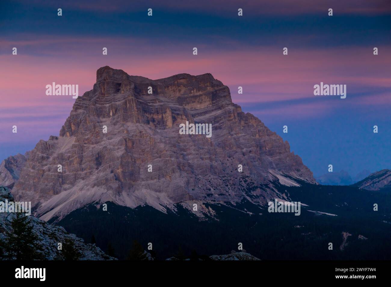 Dolomites mountains rocky peaks scenic landscape. Alpine summits in the ...