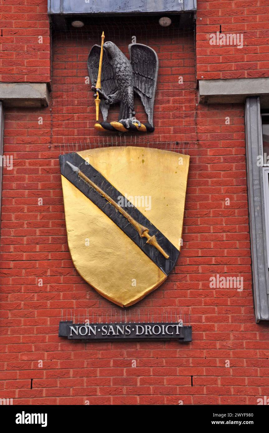 William Shakespeare's coat of arms on the side of the Royal Shakespeare ...