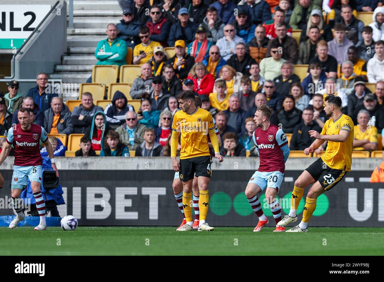 Wolverhampton, UK. 06th Apr, 2024. Wolves' captain, Max Kilman plays ...