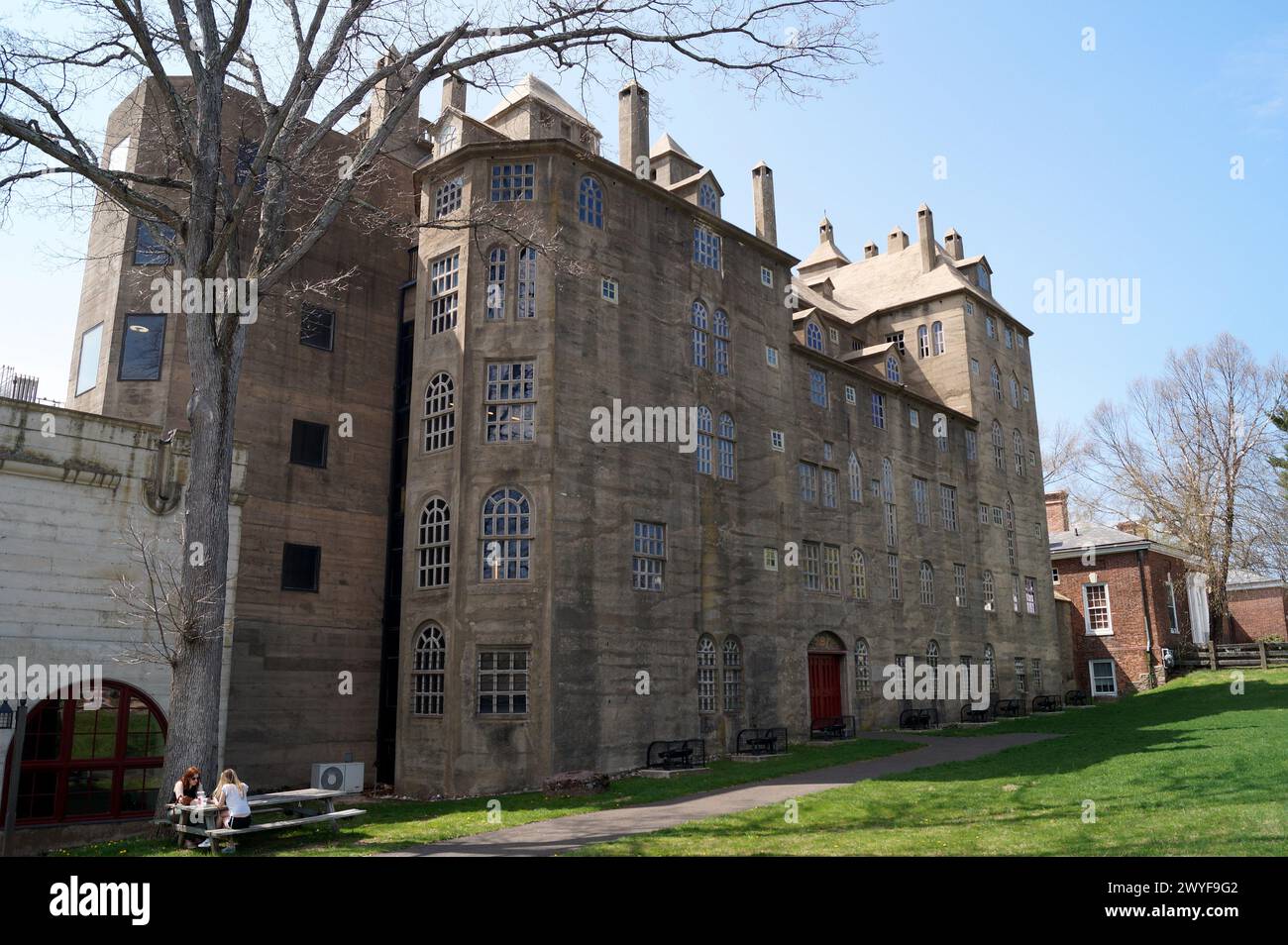 Mercer Museum and Library, poured-in-place concrete structure built in ...