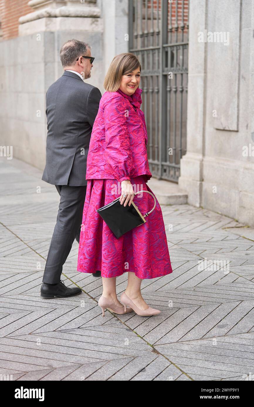 Madrid. Spain. 20240406, Marta Rivera de la Cruz arrives at the wedding ...