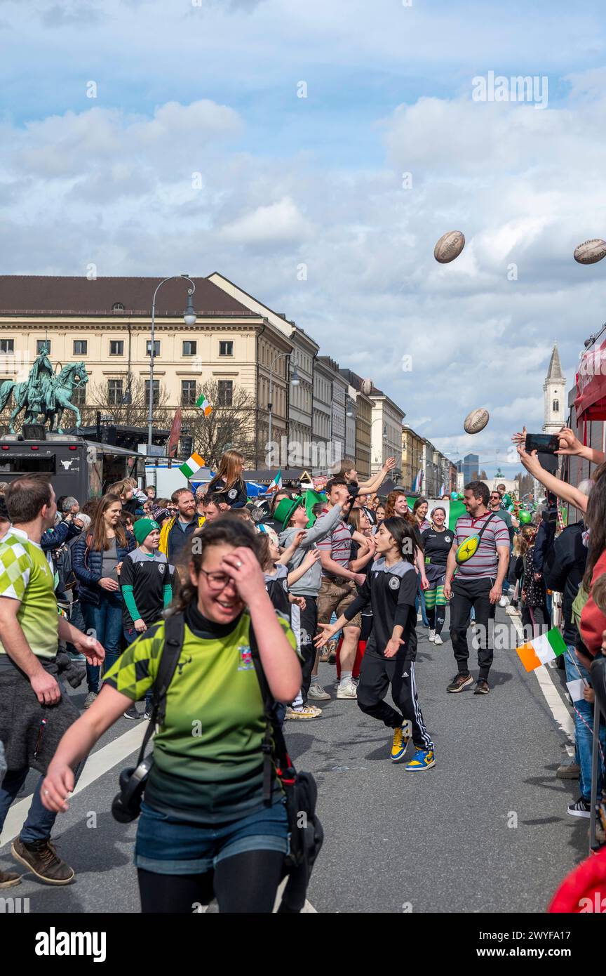 Muenchen, St. Patricks Day, Parade, Tus Fuerstenfeldbruck Rugby ...