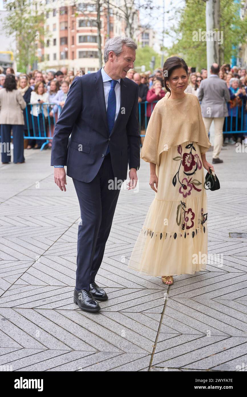 Madrid. Spain. 20240406, Alfonso Rueda, Marta Coloret arrives at the ...
