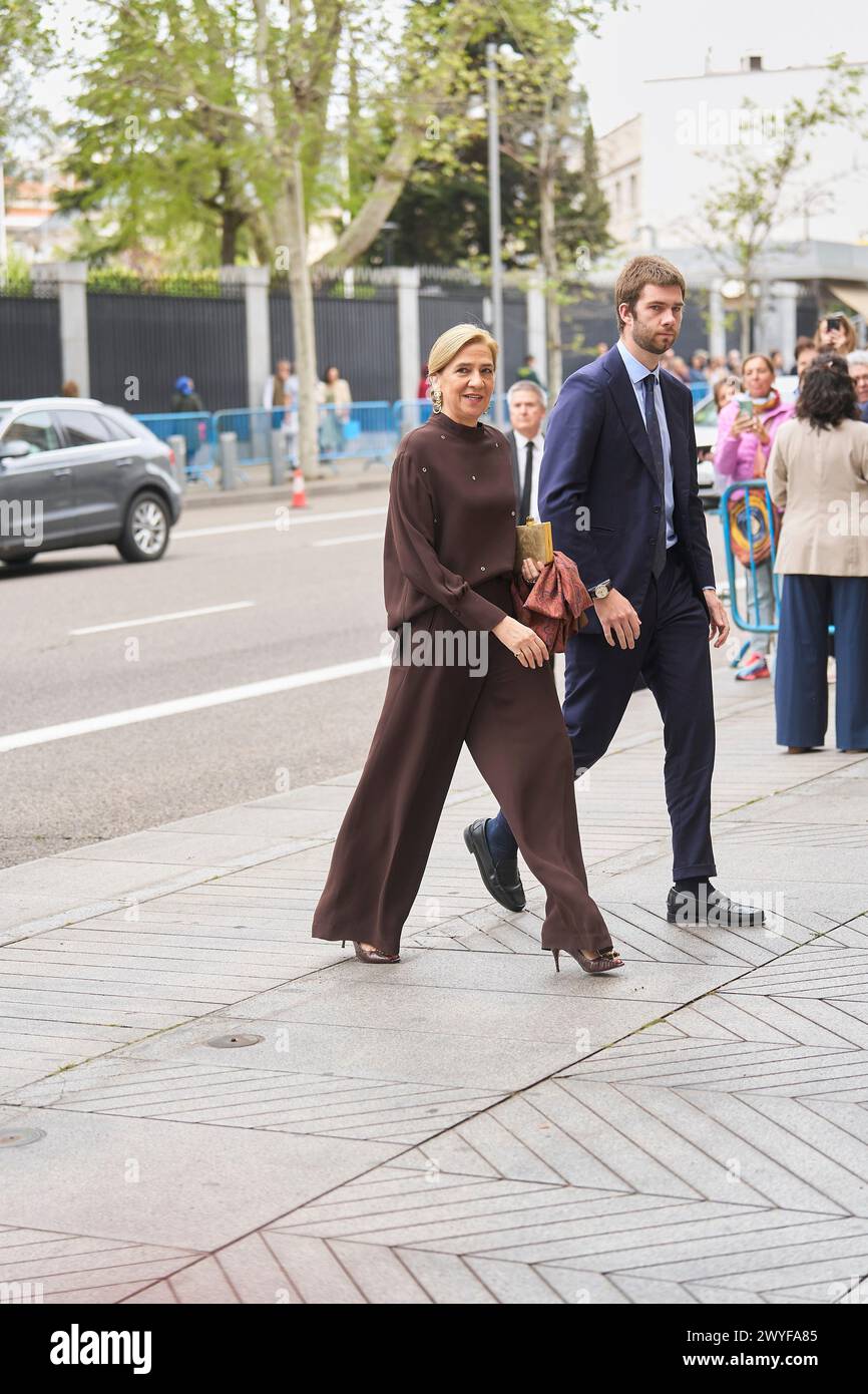 Madrid. Spain. 20240406, Princess Cristina of Borbon, Juan Valentin ...