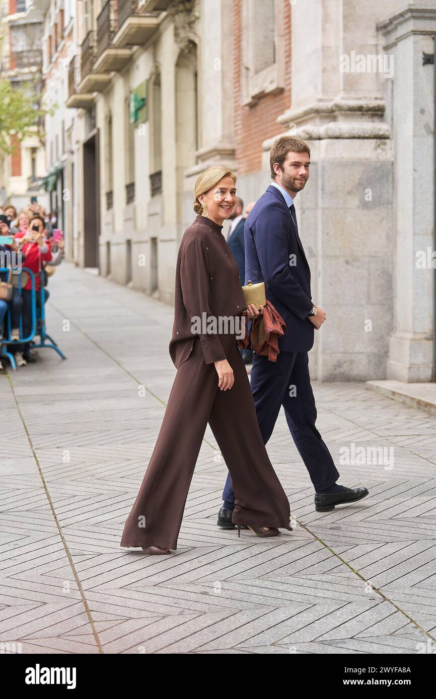 Madrid. Spain. 20240406, Princess Cristina of Borbon, Juan Valentin ...
